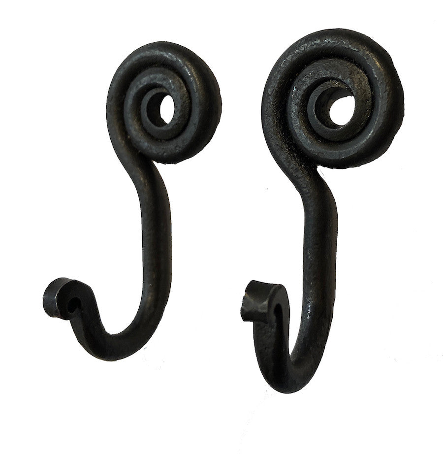 Pair of Hand Forged Iron Hooks - India